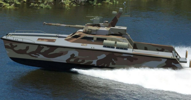 X18 - "Thuyền tăng" quân sự mới lạ, trang bị pháo và súng máy của người ...